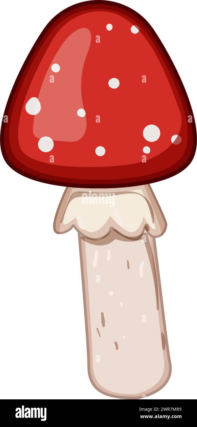 fungi fly agaric cartoon vector illustration Stock Vector Image & Art ...
