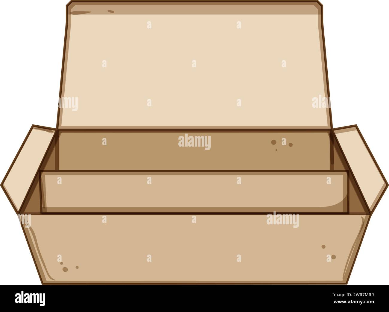 people food box to go cartoon vector illustration Stock Vector Image ...