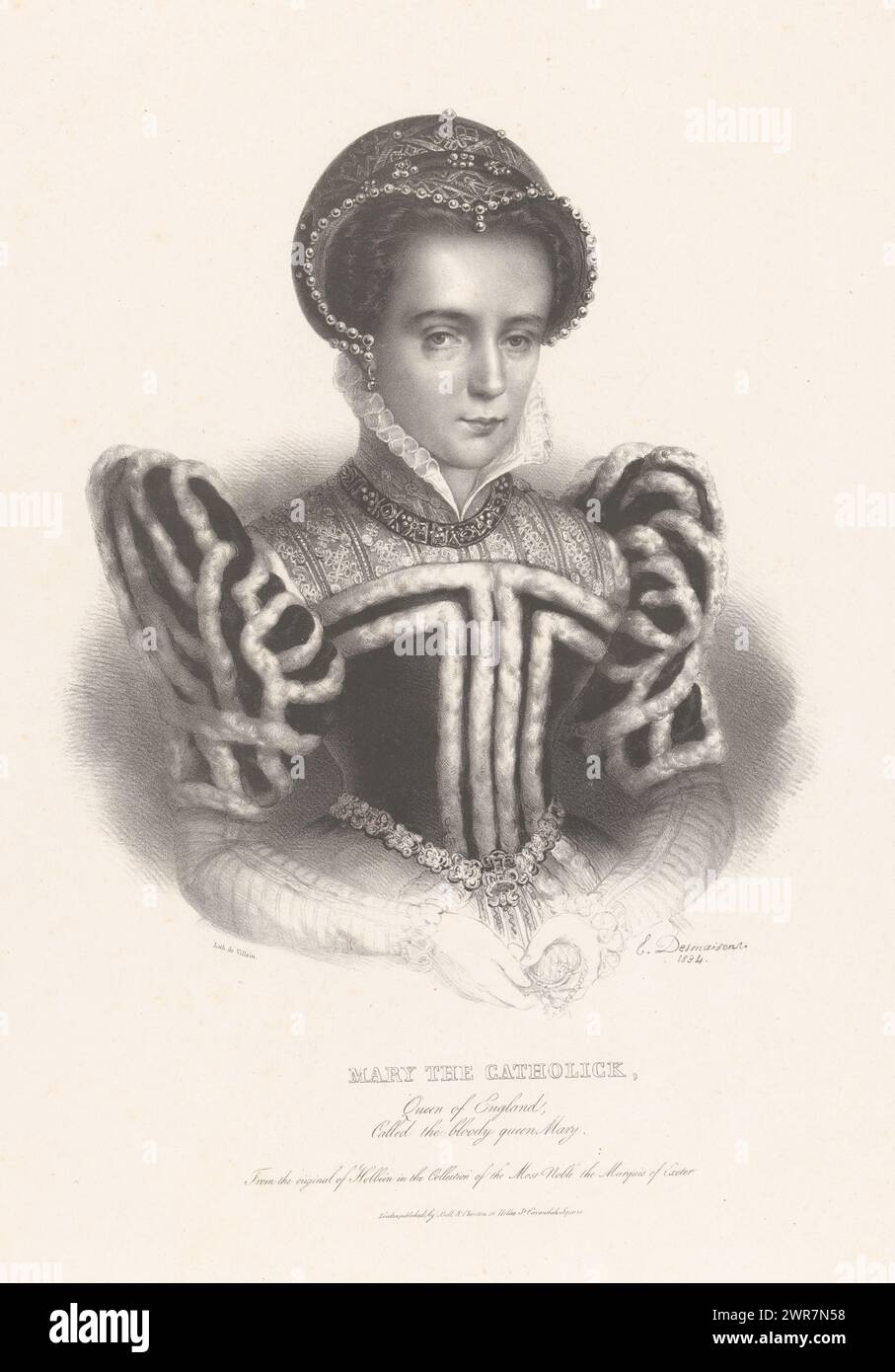 Portrait of Mary I of England, Mary the Catholick, Queen of England ...