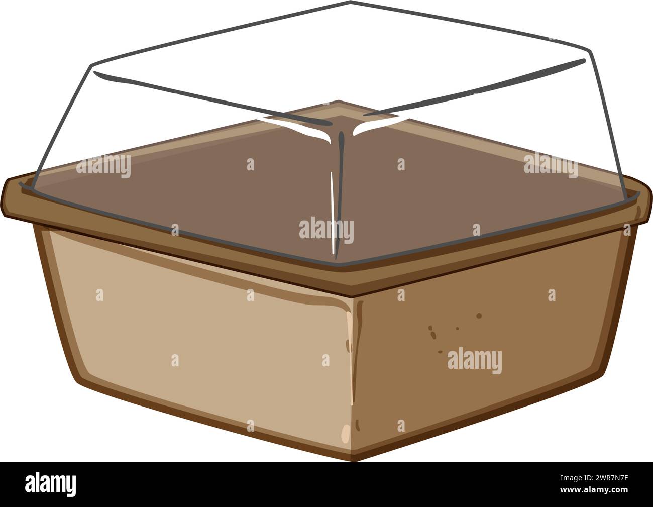 above food box to go cartoon vector illustration Stock Vector Image ...