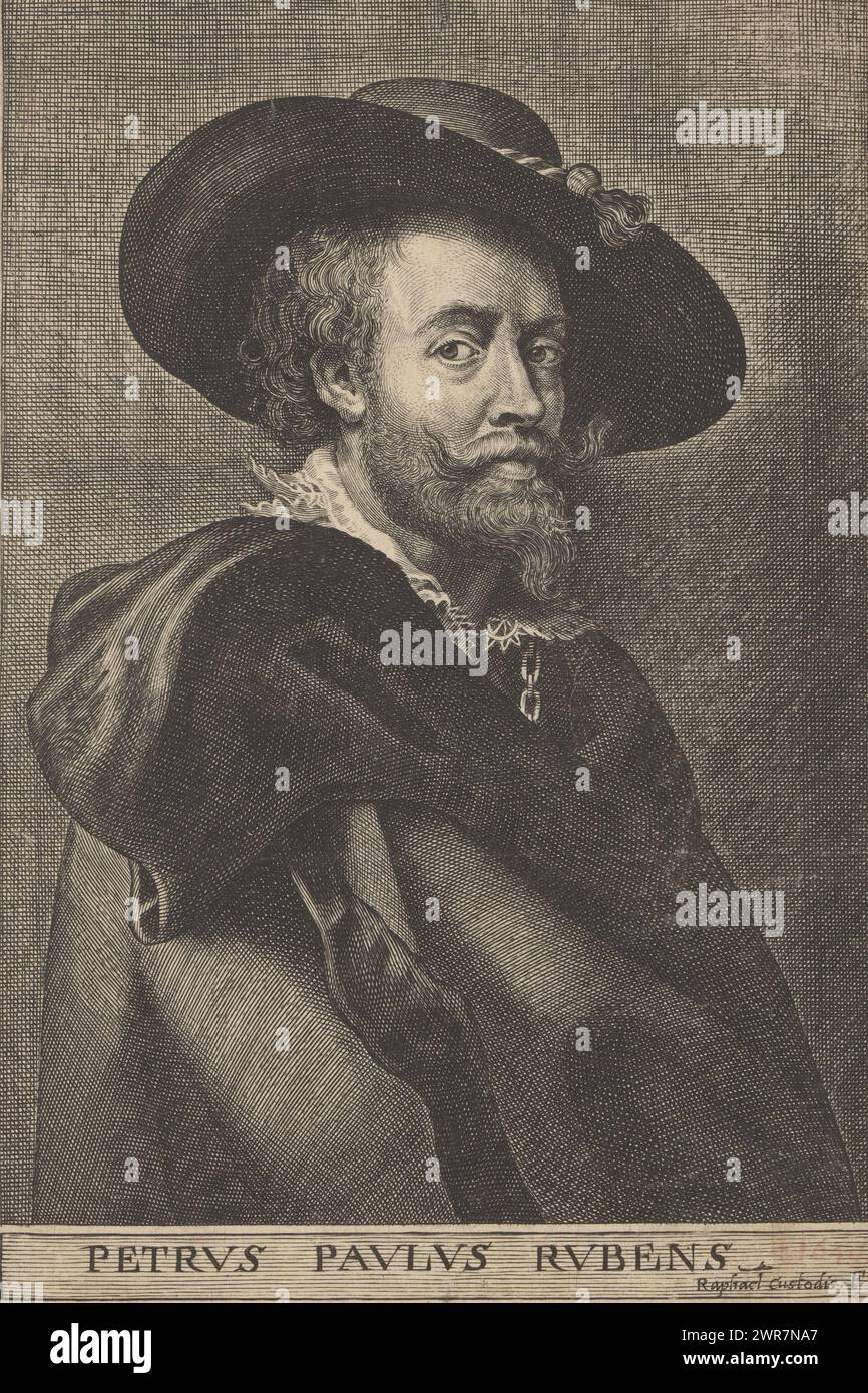 Portrait of Peter Paul Rubens, Petrus Paulus Rubens (title on object ...
