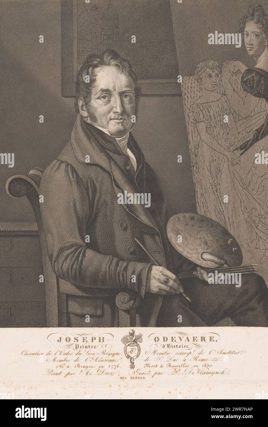 Portrait of Joseph-Denis Odevaere, Joseph Odevaere, peintre d'histoire ...