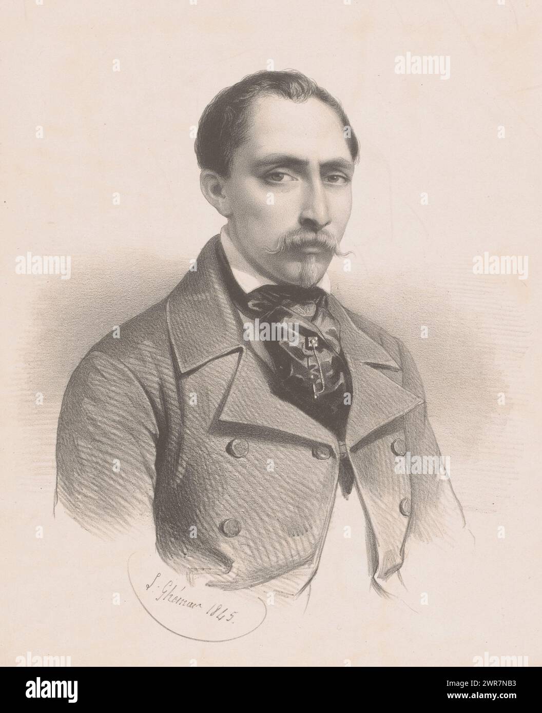 Portrait of Salomon Leonardus Verveer, S.L. Verveer (title on object ...