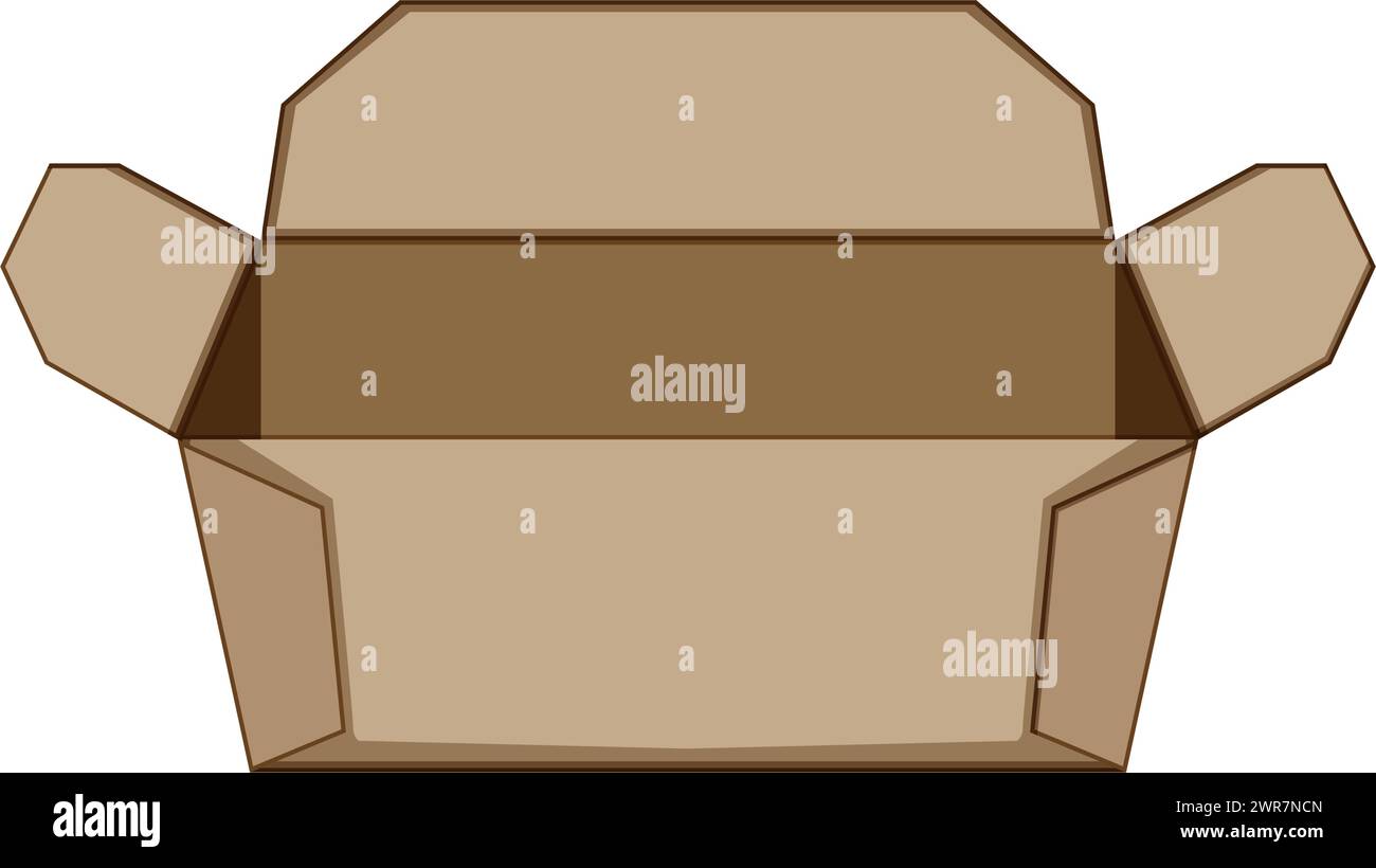 brand food box to go cartoon vector illustration Stock Vector Image ...