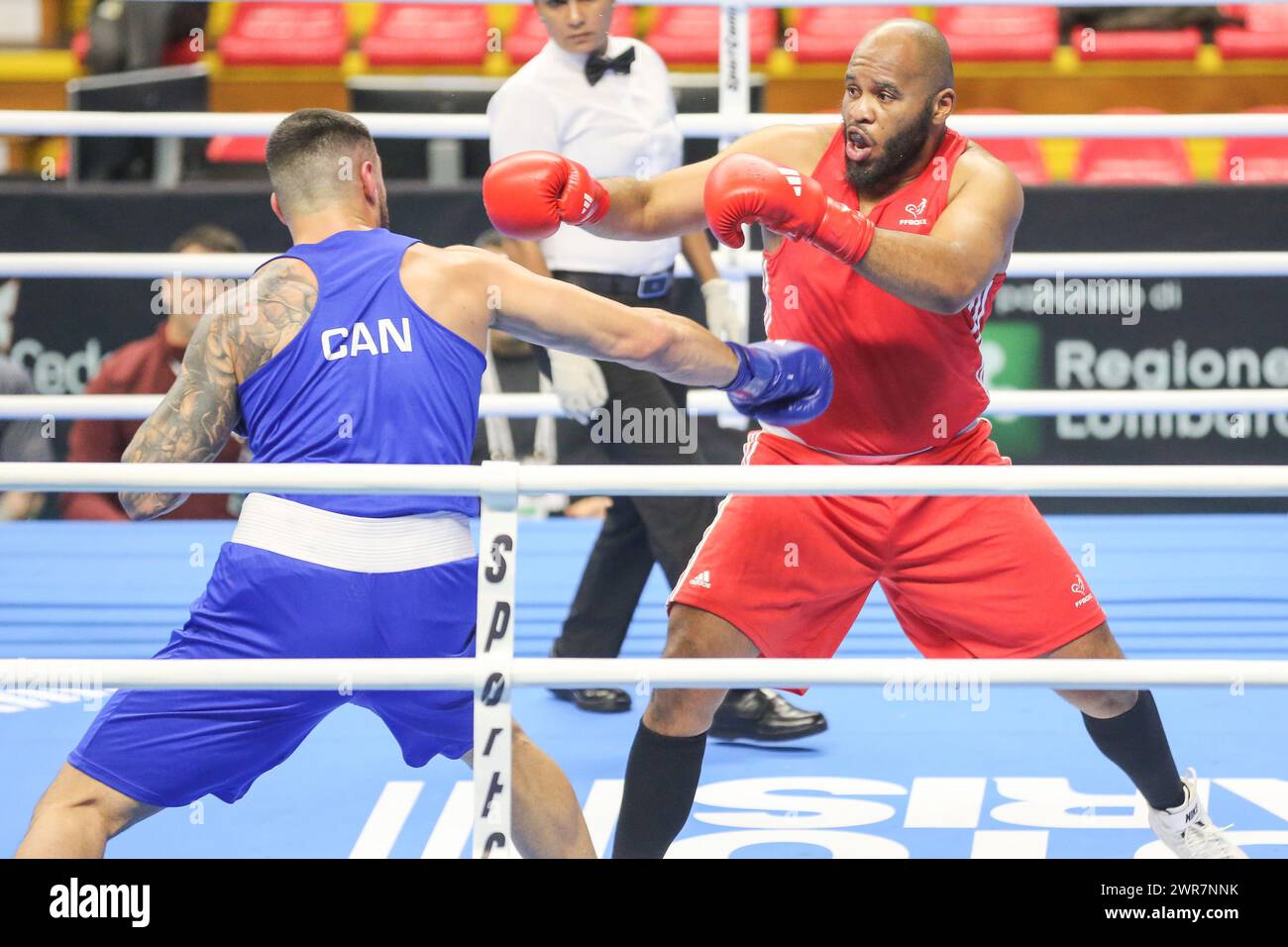 Busto Arsizio, Italy. 11th Mar, 2024. Alexis Barriere and Djamili-Dini ...