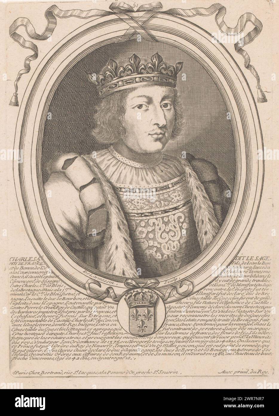 Portrait of Charles V, King of France, Charles 5 dit Le Sage Roy de ...