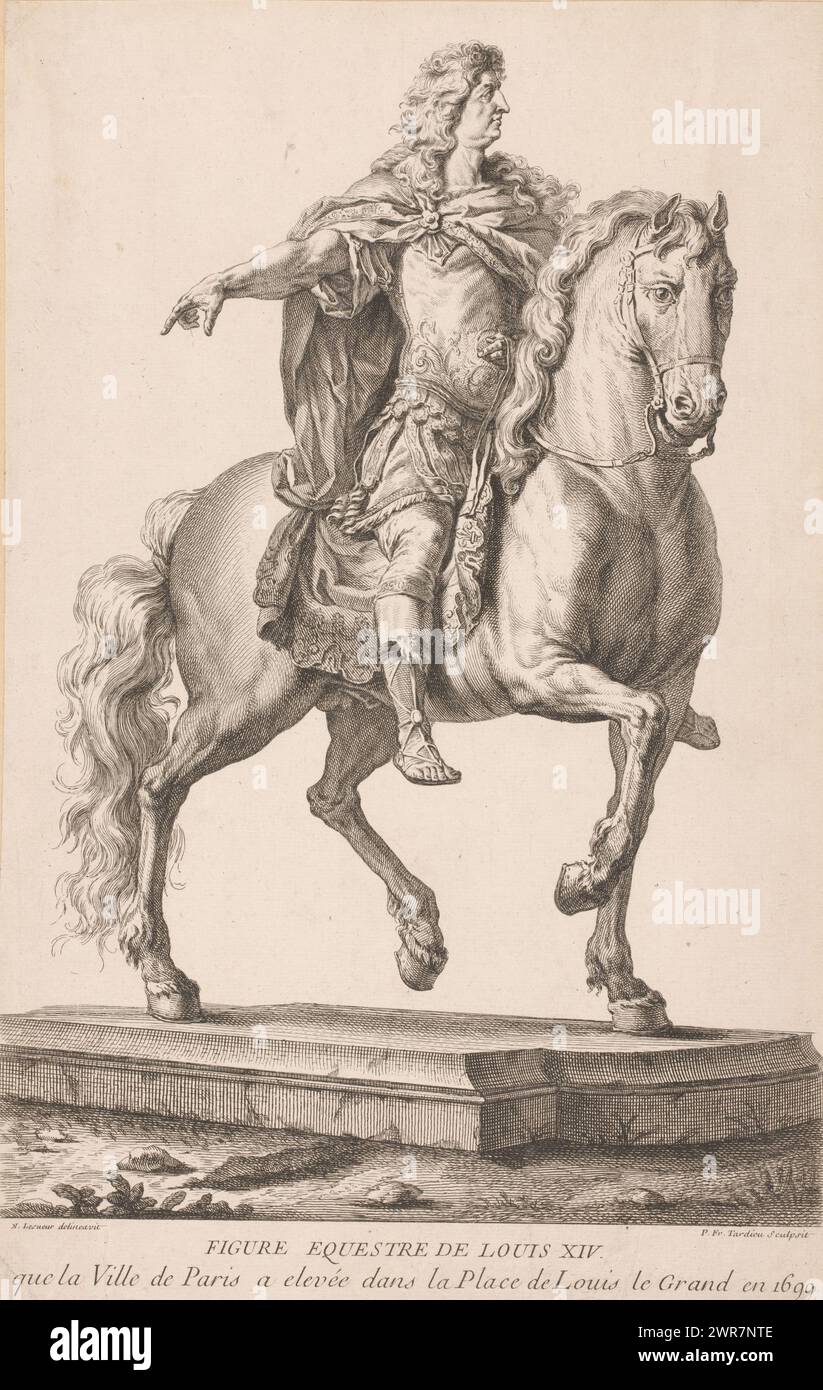 Equestrian portrait of Louis XIV, Figure Equestre de Louis XIV (title ...