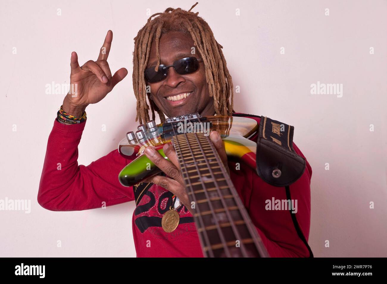 Der US-amerikanische Bassist T.M. Stevens bürgerlich Thomas Michael ...