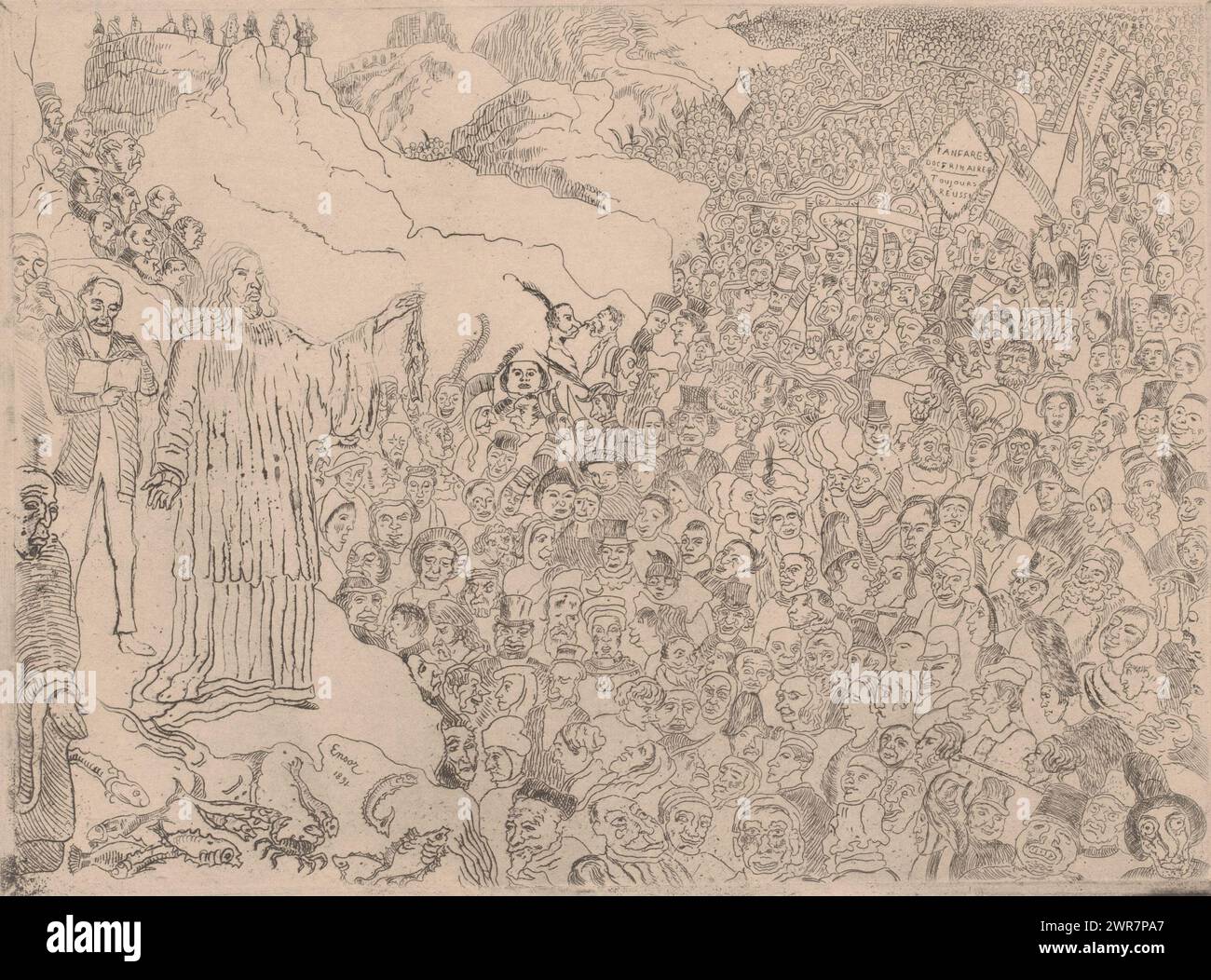 Multiplication of fish, La multiplication des poissons, print maker ...