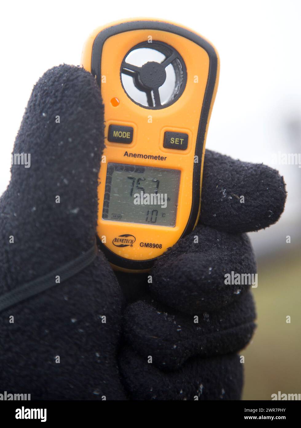 Hand held anemometer hi-res stock photography and images - Alamy