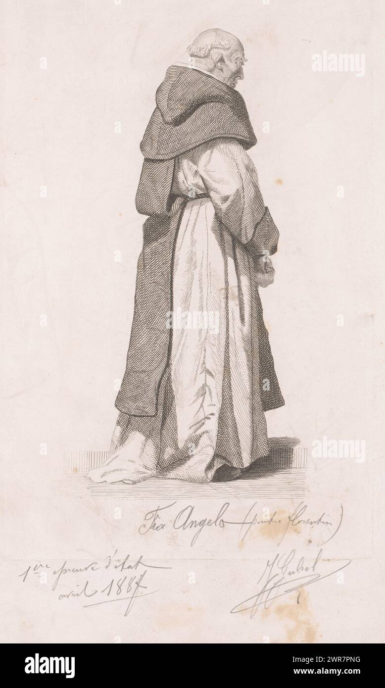 Portrait of Fra Angelico, Fra Angelo (peintre Florentin) (title on ...