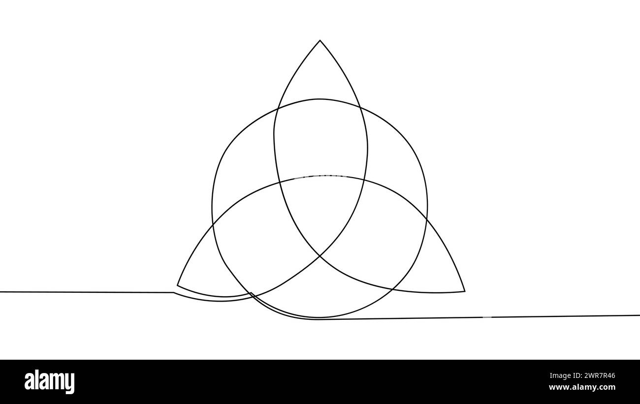 Celtic Trinity Knot, Celtic ornament, design element self drawing Stock ...