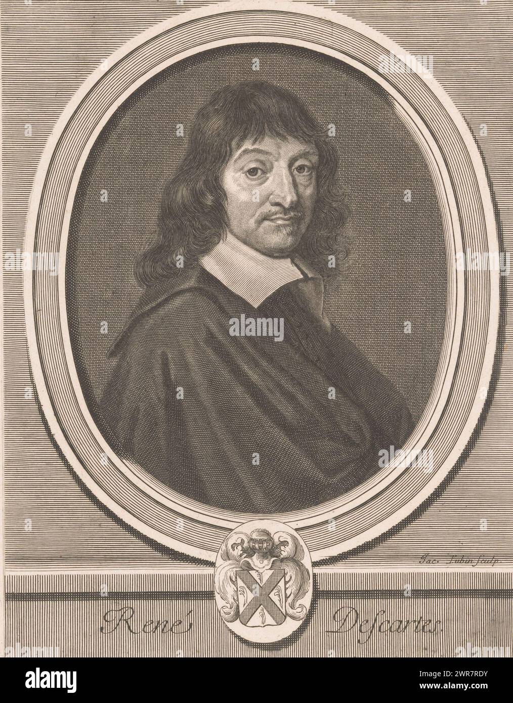 Portrait of René Descartes, print maker: Jacques Lubin, publisher ...