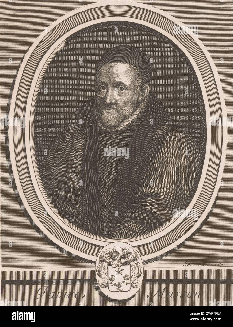 Portrait of Jean Papire Masson, print maker: Jacques Lubin, publisher ...