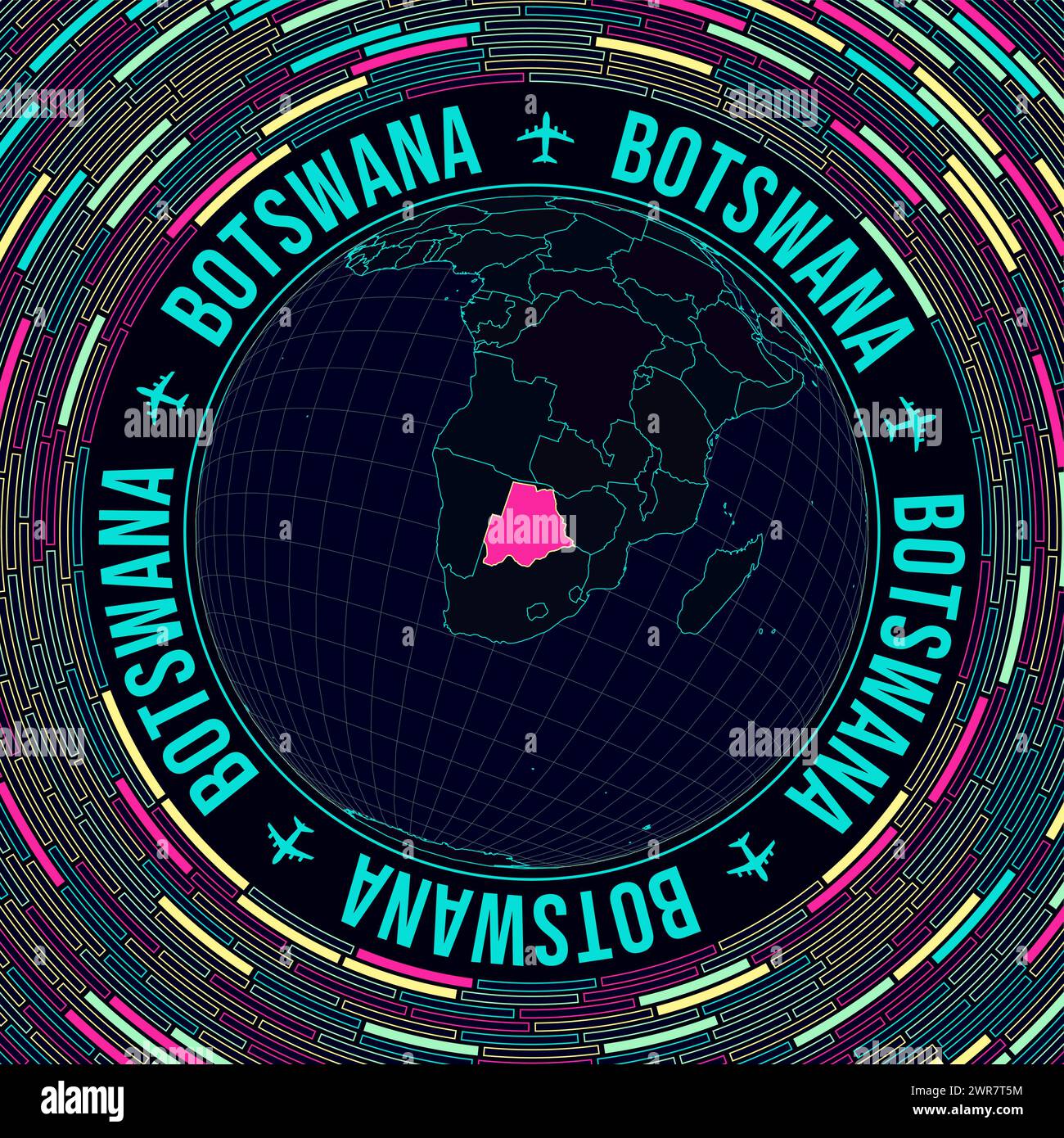 Location botswana on world Stock Vector Images - Alamy