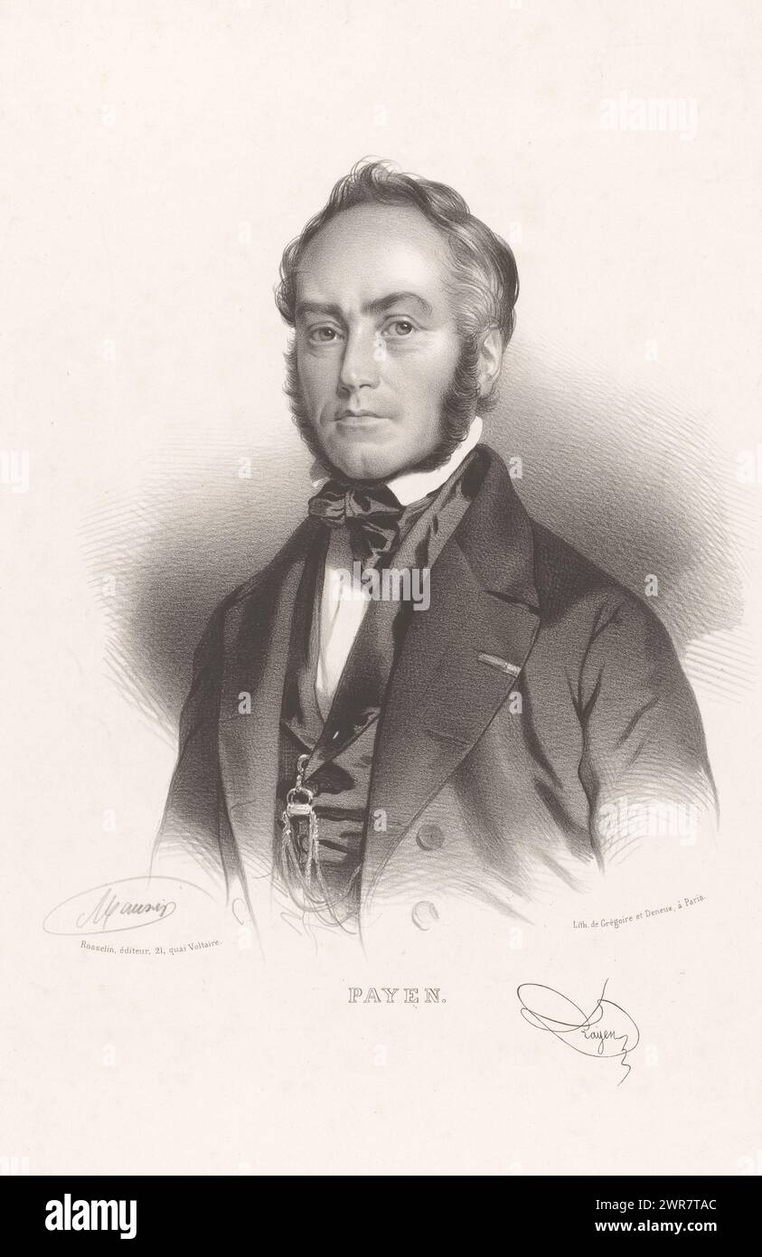 Portrait of Anselme Payen, Payen (title on object), print maker ...