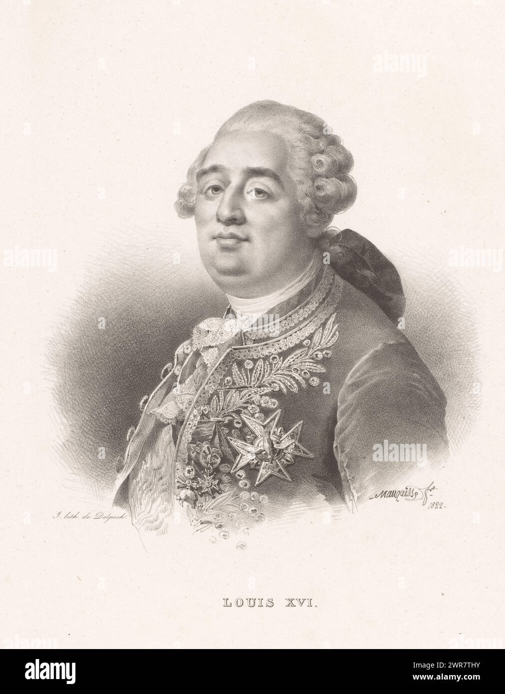 Portrait of Louis XVI, King of France, Louis XVI (title on object), print maker: Jean Baptiste ...