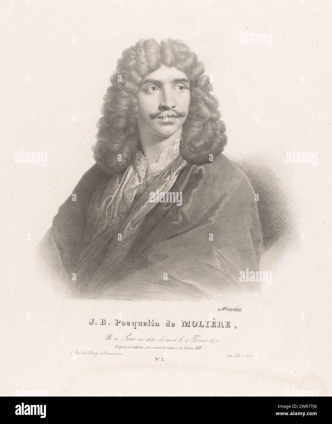 Portrait of Jean Baptiste Poquelin Molière, J.B. Pocquelin de Molière ...