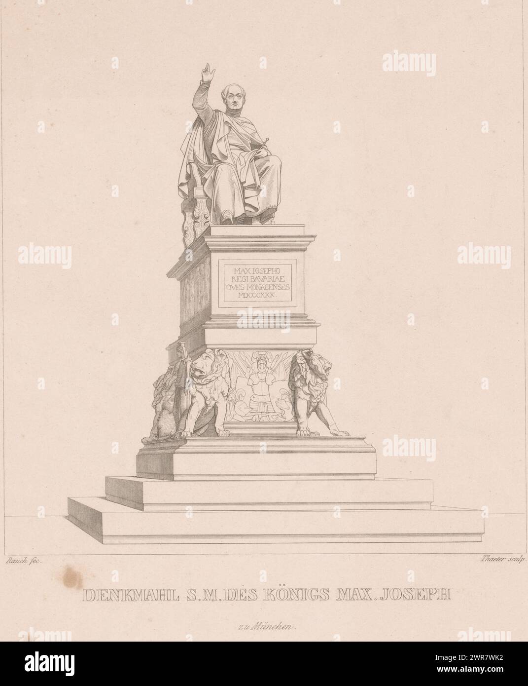 Monument to Maximilian I Joseph, King of Bavaria, Denkmahl S.M. des ...
