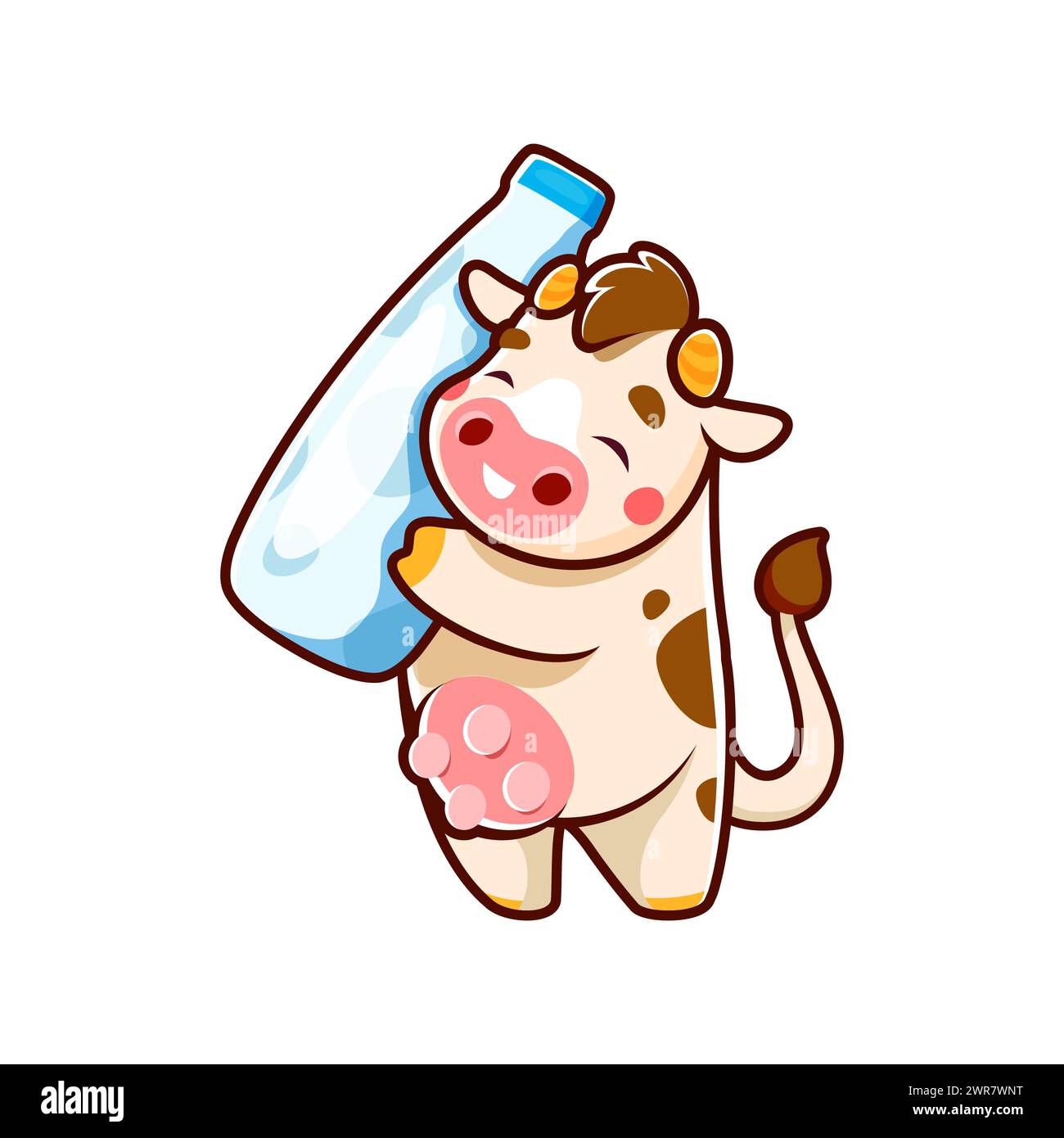 Baby cow calf bottle Stock Vector Images - Alamy