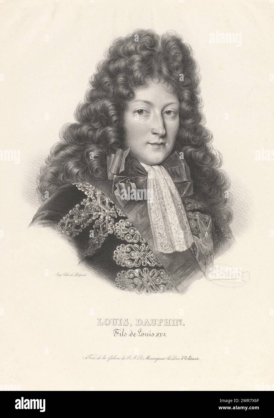 Portrait of Louis, Dauphin of France, Louis, Dauphin. Fils de Louis XIV (title on object), Two ...