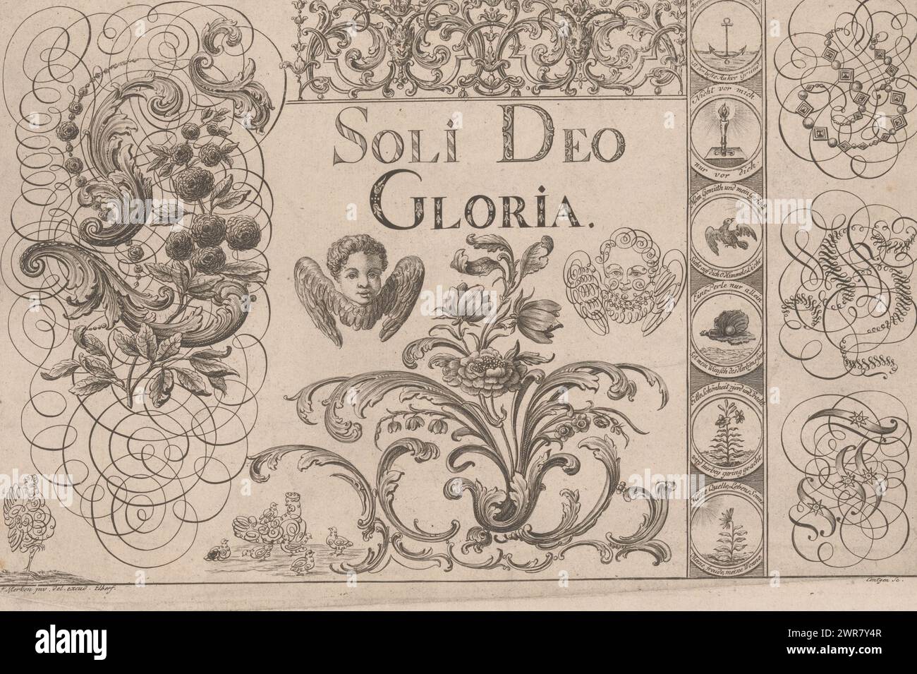 Calligraphed text soli deo gloria hi-res stock photography and images ...