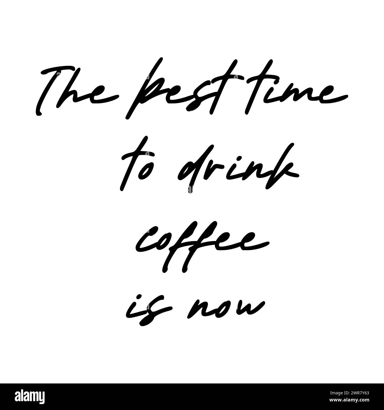 Quote coffee cup typography. Calligraphy style quote. Graphic design ...