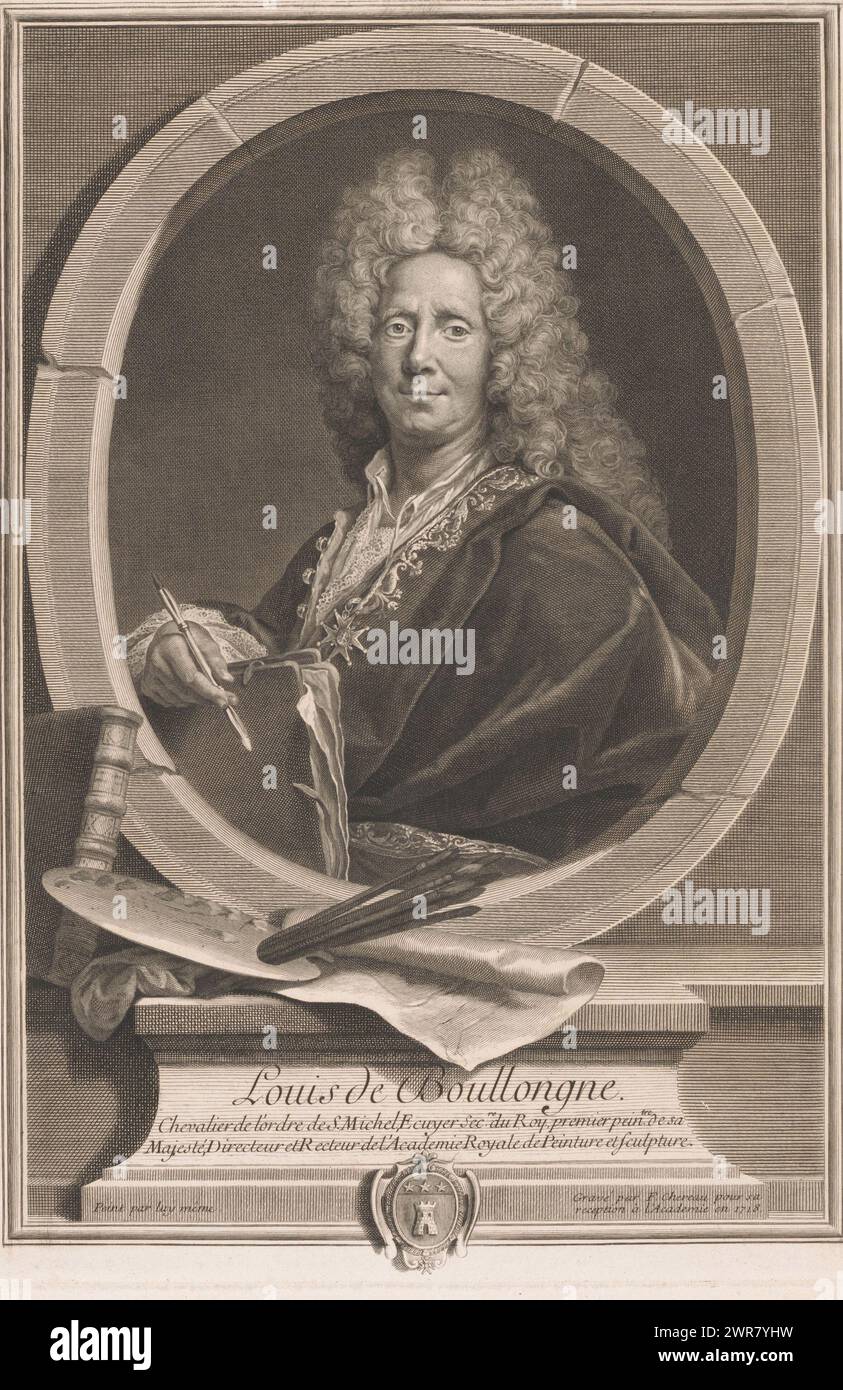 Portrait of Louis de Boullogne, Louis de Boullogne (title on object ...