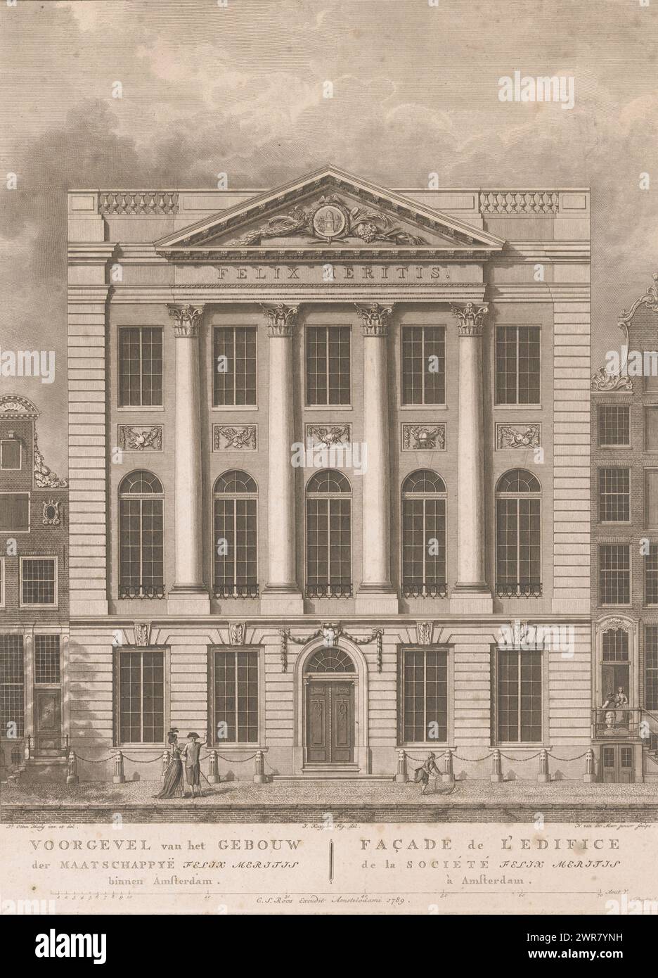 Facade de ledifice de la society felix meritis hi-res stock photography ...