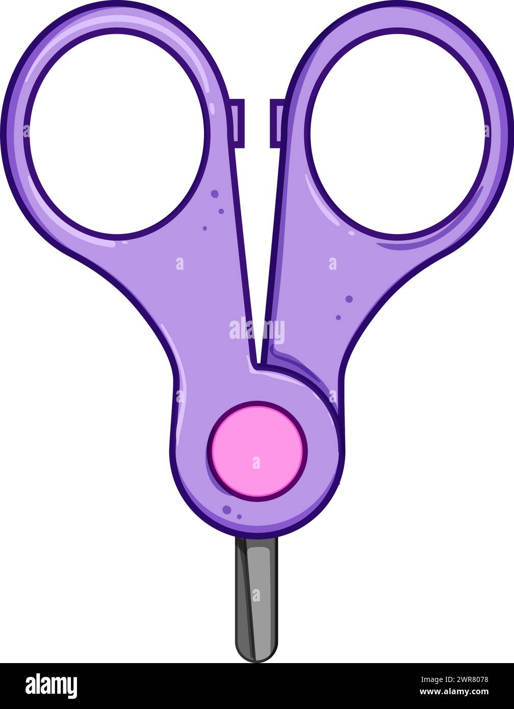 office kid scissors cartoon vector illustration Stock Vector Image ...
