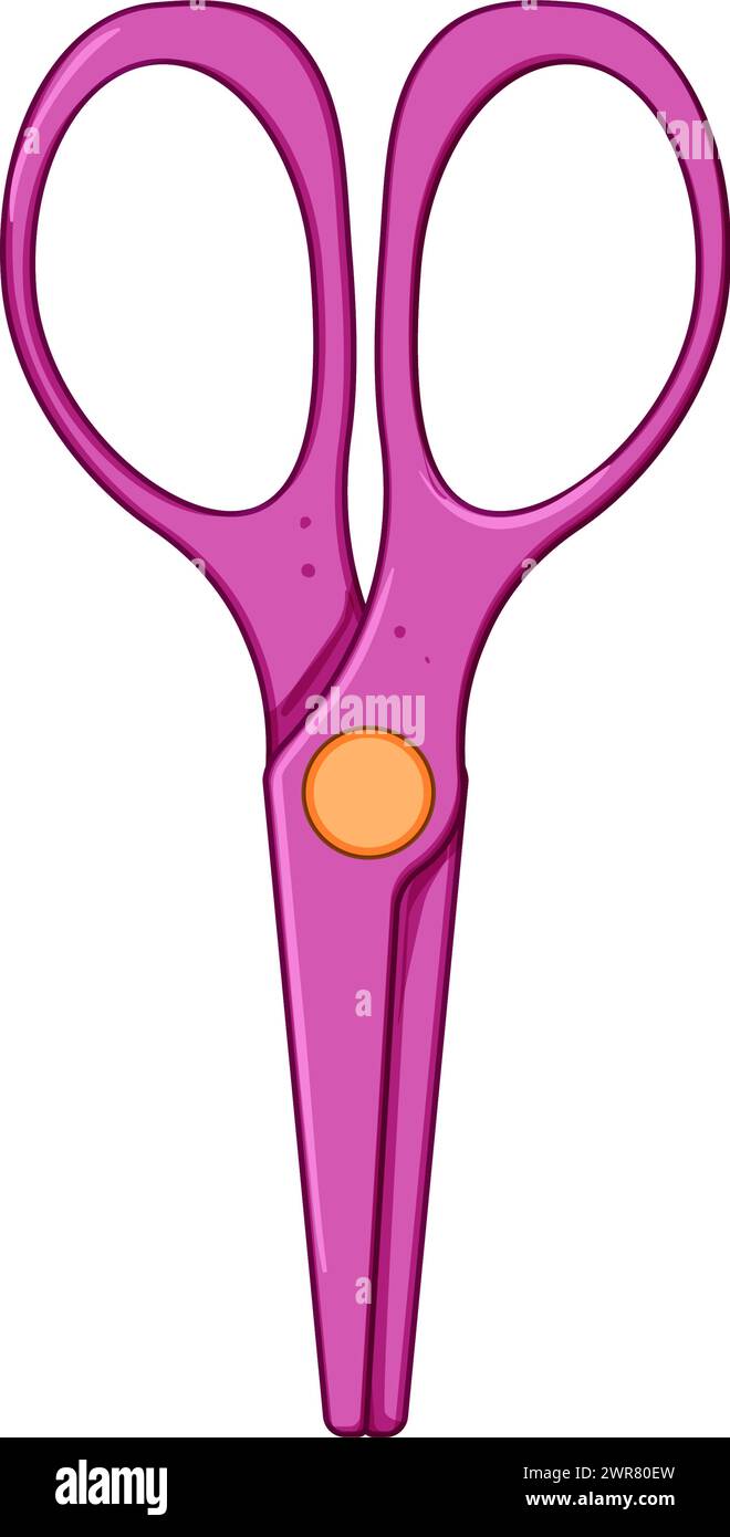 render kid scissors cartoon vector illustration Stock Vector Image ...