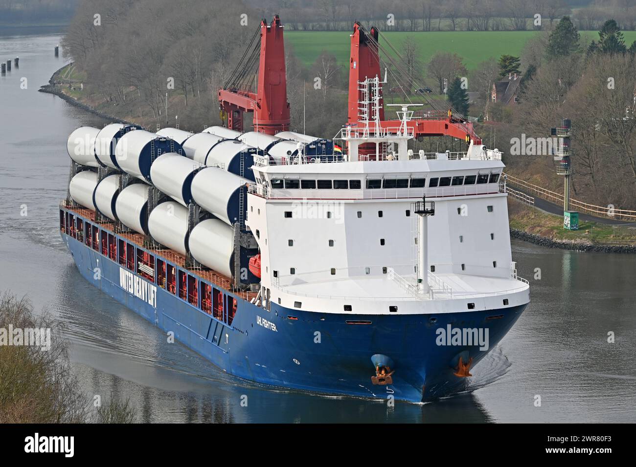 Heavy Lift Ship UHL FIGHTER at the Kiel Canal Stock Photo - Alamy