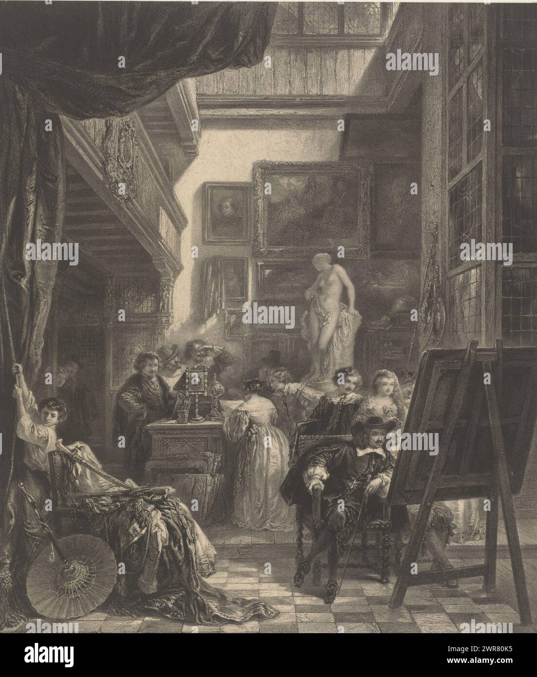 Mayor Six in Rembrandt's studio, Le bourgmestre Six dans l'atelier de ...