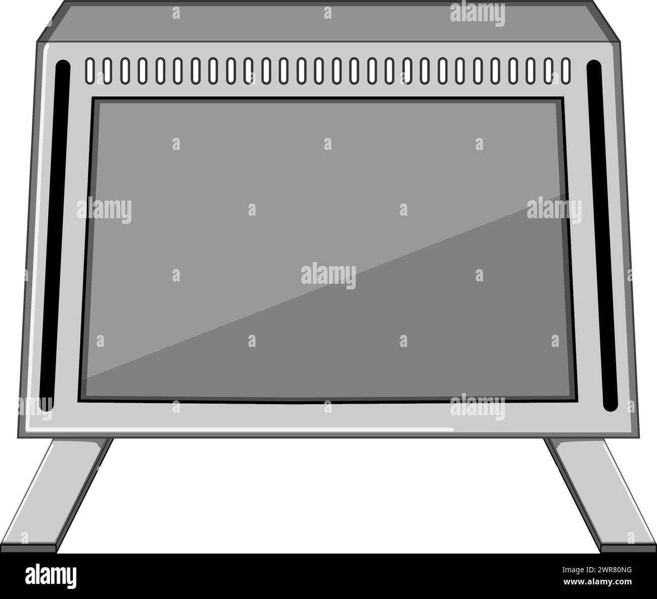 body laptop stand cartoon vector illustration Stock Vector Image & Art ...