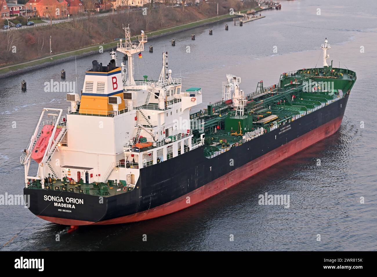 Chemical / Oil Products Tanker SONGA ORION at the Kiel Canal Stock ...