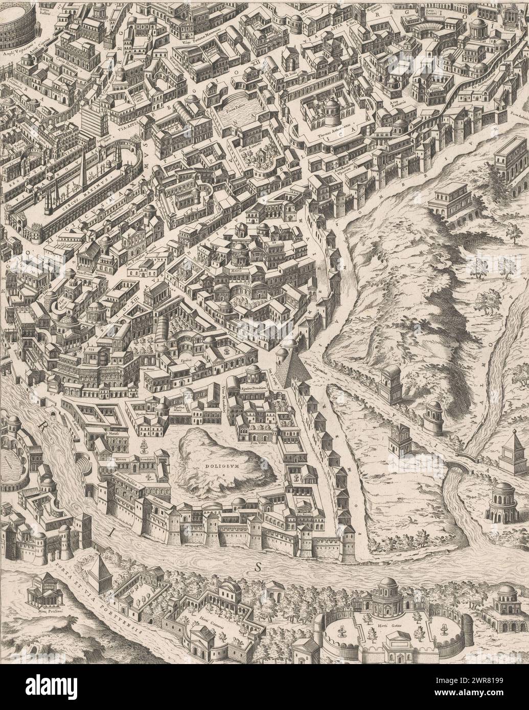 Map of Rome in Roman times (seventh part), Urbis Romae sciographia ex antiquis monumentis ...