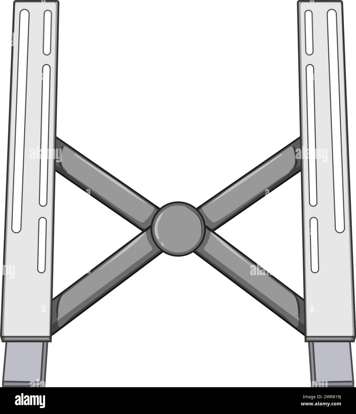 work laptop stand cartoon vector illustration Stock Vector Image & Art ...