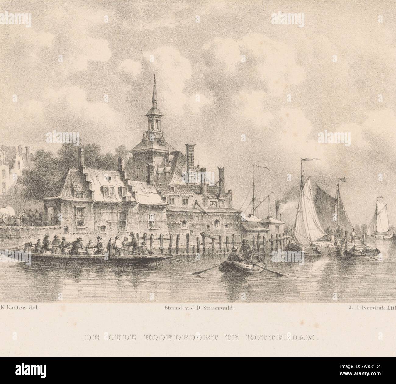 View of the Ooster Oude Hoofdpoort in Rotterdam, De Oude Hoofdpoort in ...