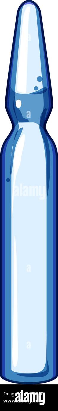 glass medical ampule cartoon vector illustration Stock Vector Image ...