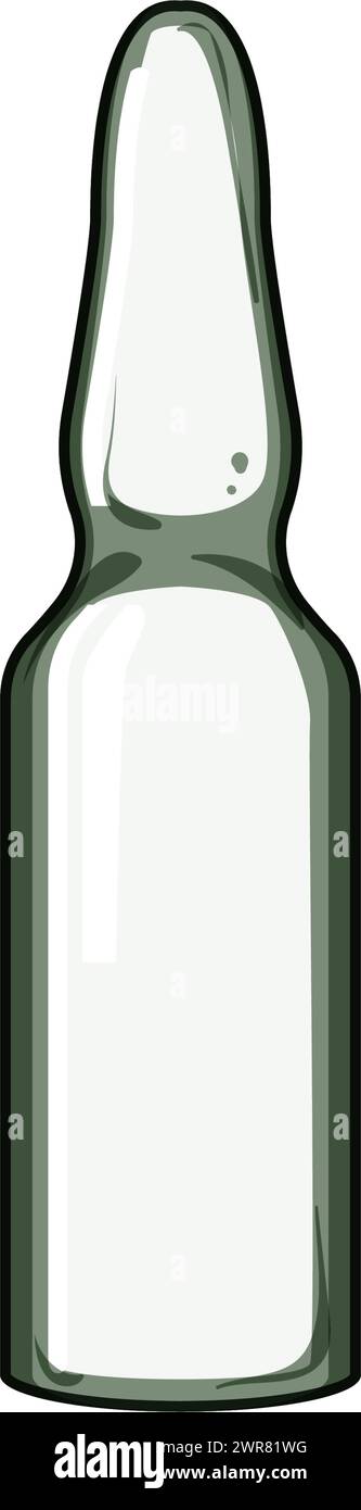 vaccine medical ampule cartoon vector illustration Stock Vector Image ...