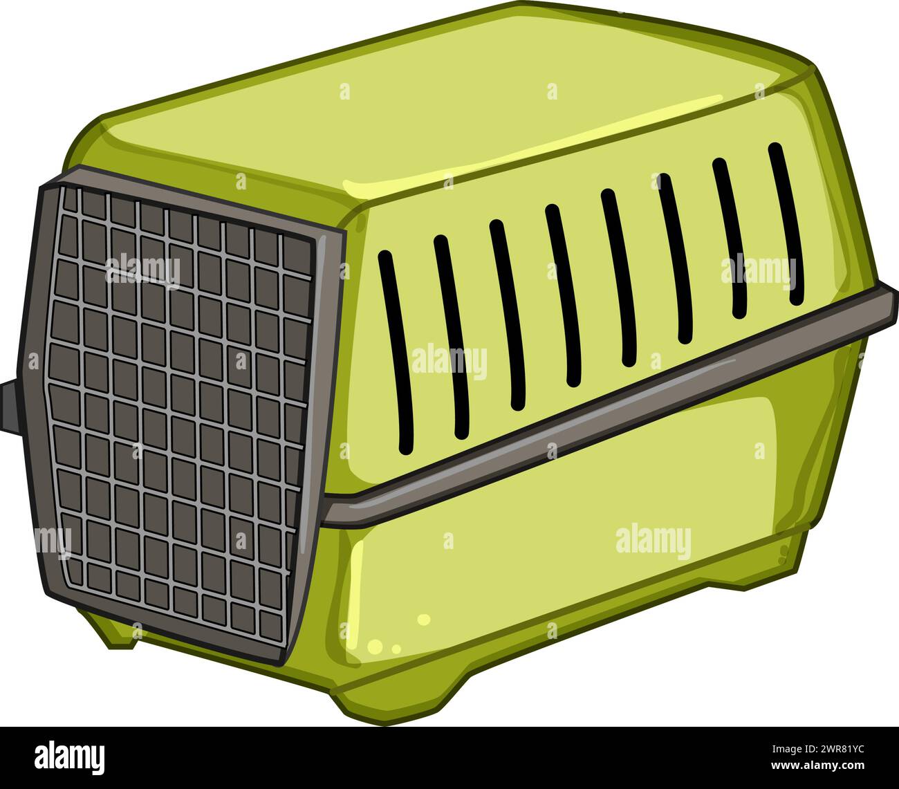 crate pet travel carrier cartoon vector illustration Stock Vector Image ...