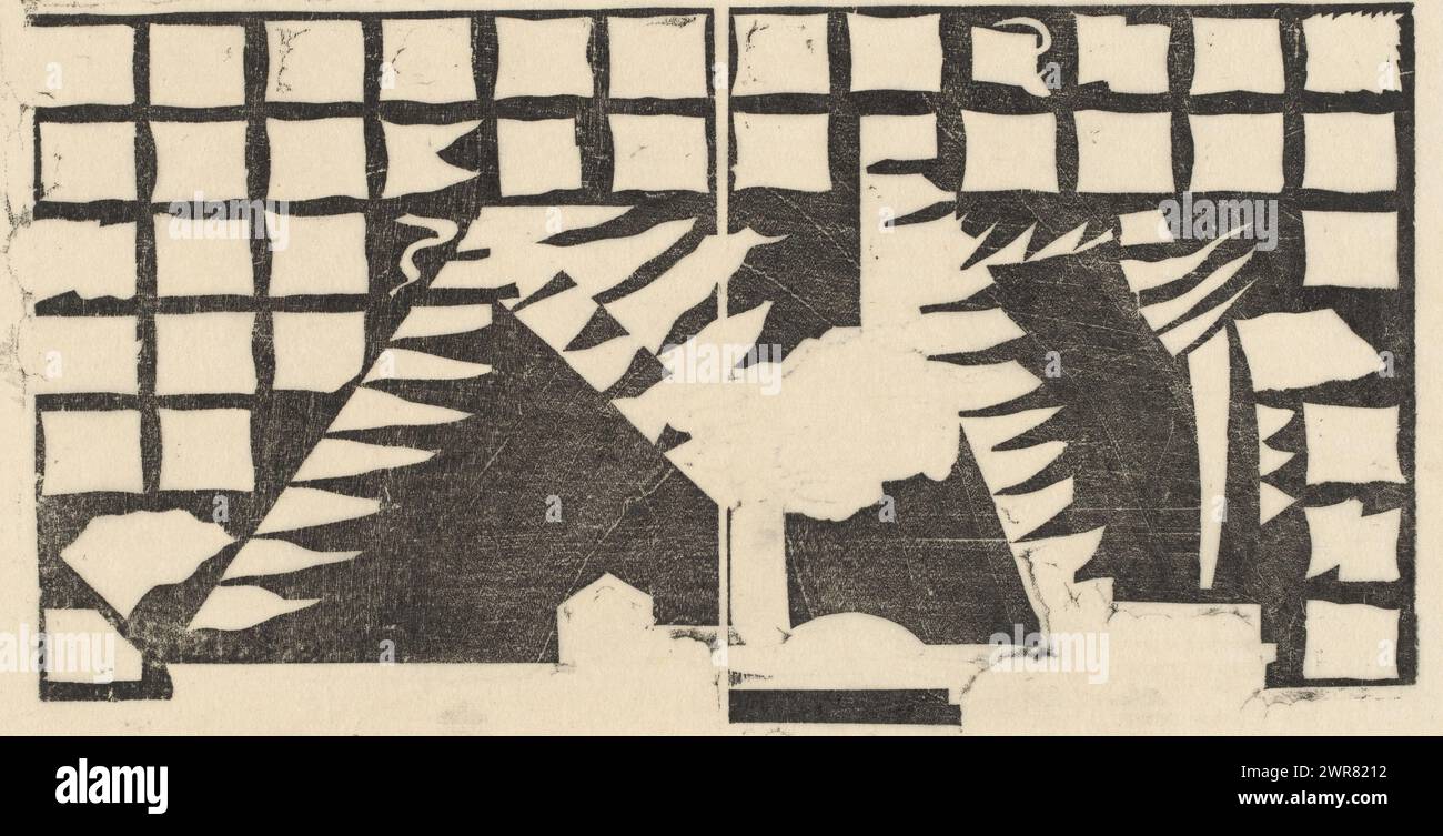 Paddle boat (bottom sheet), Outlines of paddle boat with flags ...