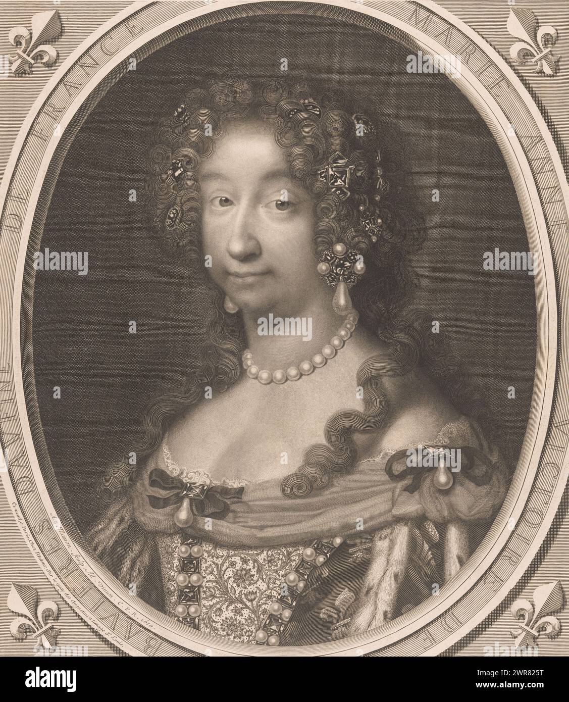 Portrait of Maria Anna Victoria of Bavaria, print maker: Antoine Masson ...