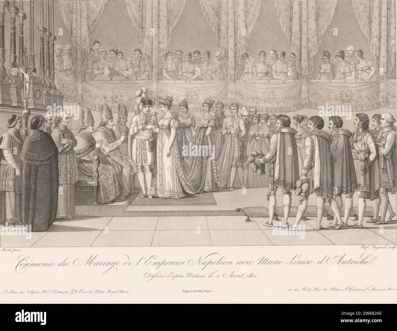 Ceremonie du mariage de lempereur napoleon avec marie louise hi-res ...