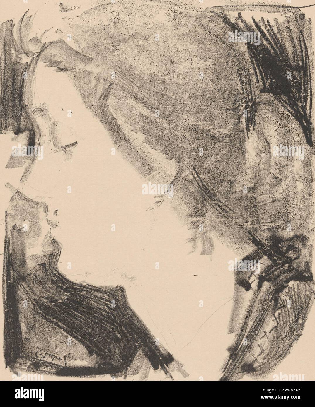 Portrait of Coba Stolk-Schmidt, print maker: Reijer Stolk, Netherlands ...