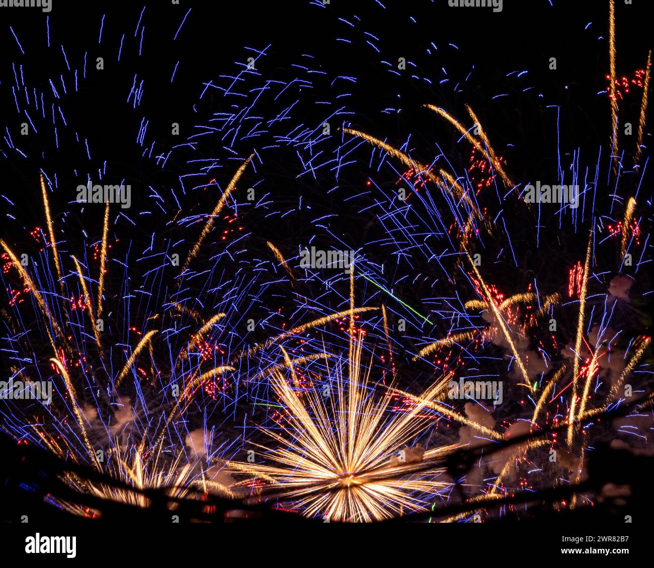 Beautiful fireworks in the sky Stock Photo - Alamy