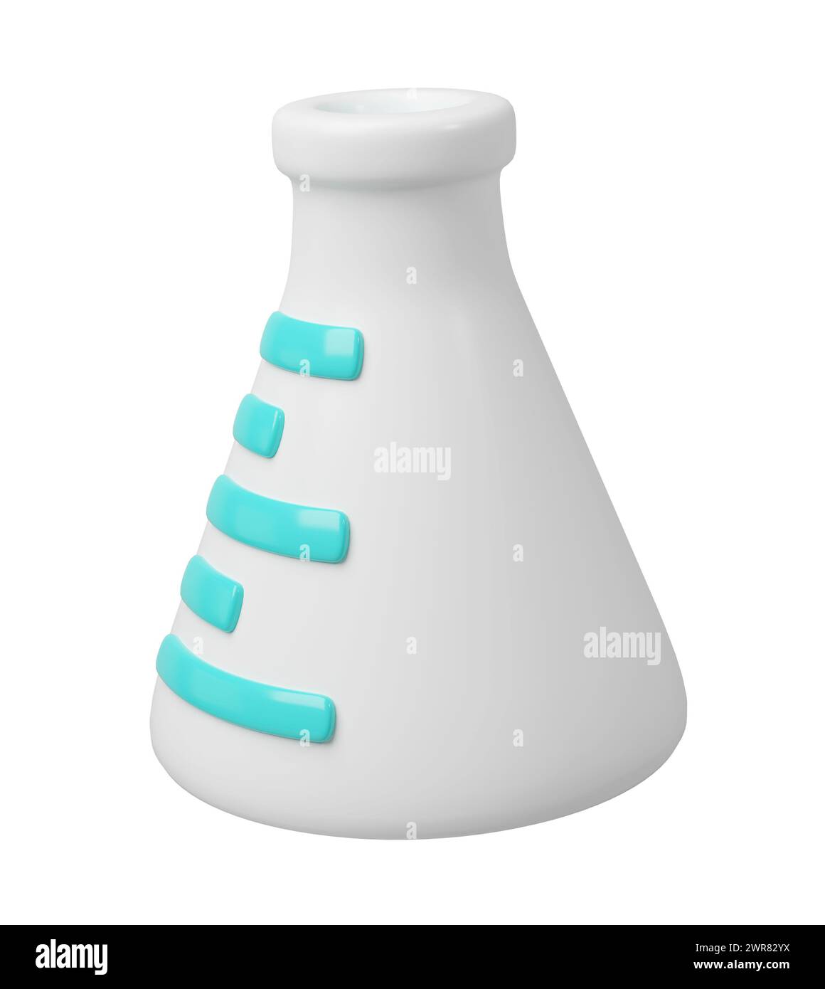 3d medical white flask. Scientific technology Medical. laboratory ...