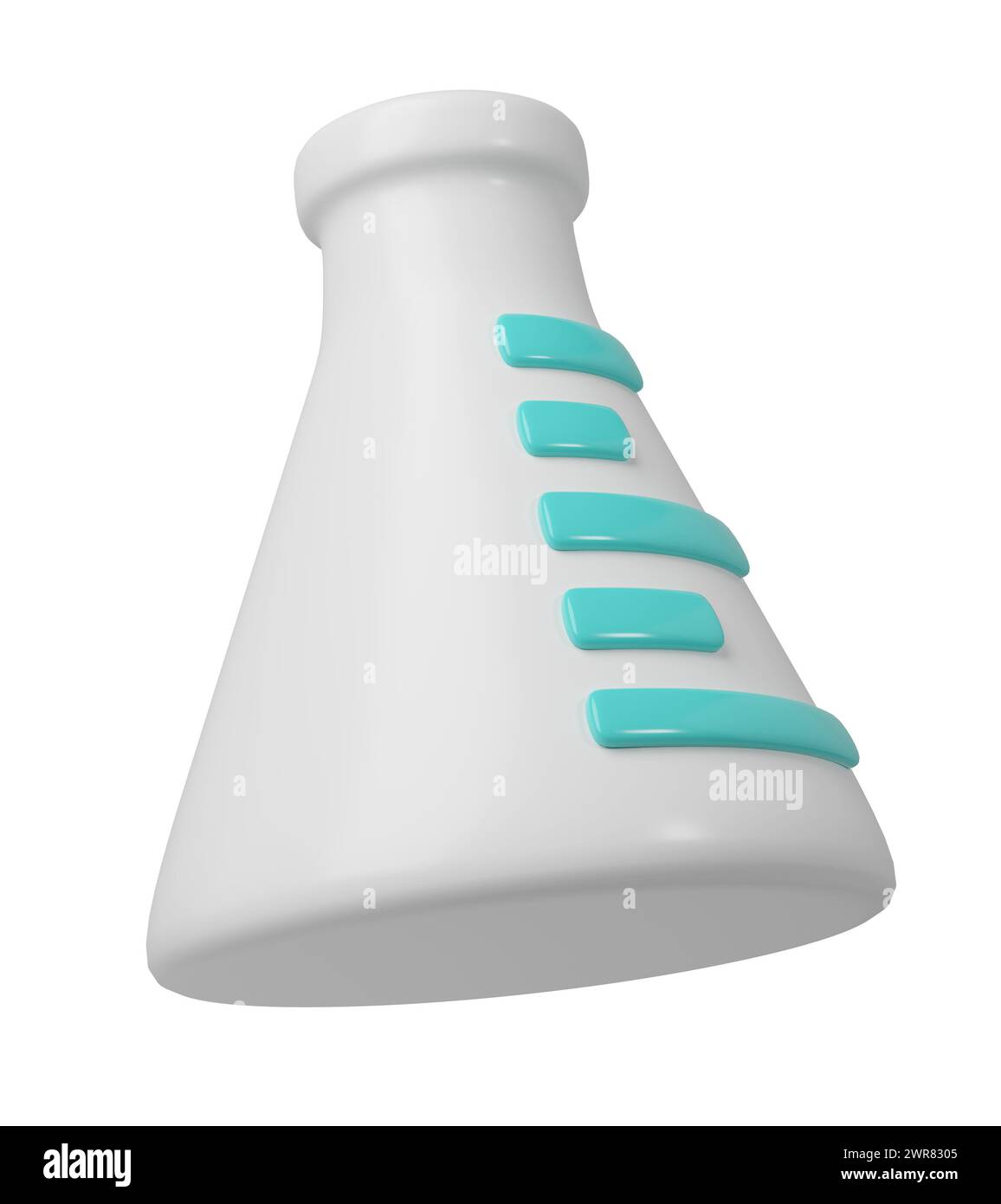 3d medical white flask. Scientific technology. laboratory ...