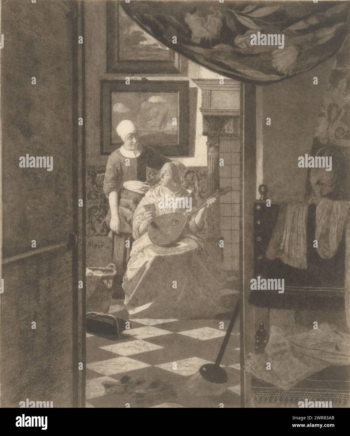 The Love Letter (original title), print maker: Jan Veth, (signed by ...