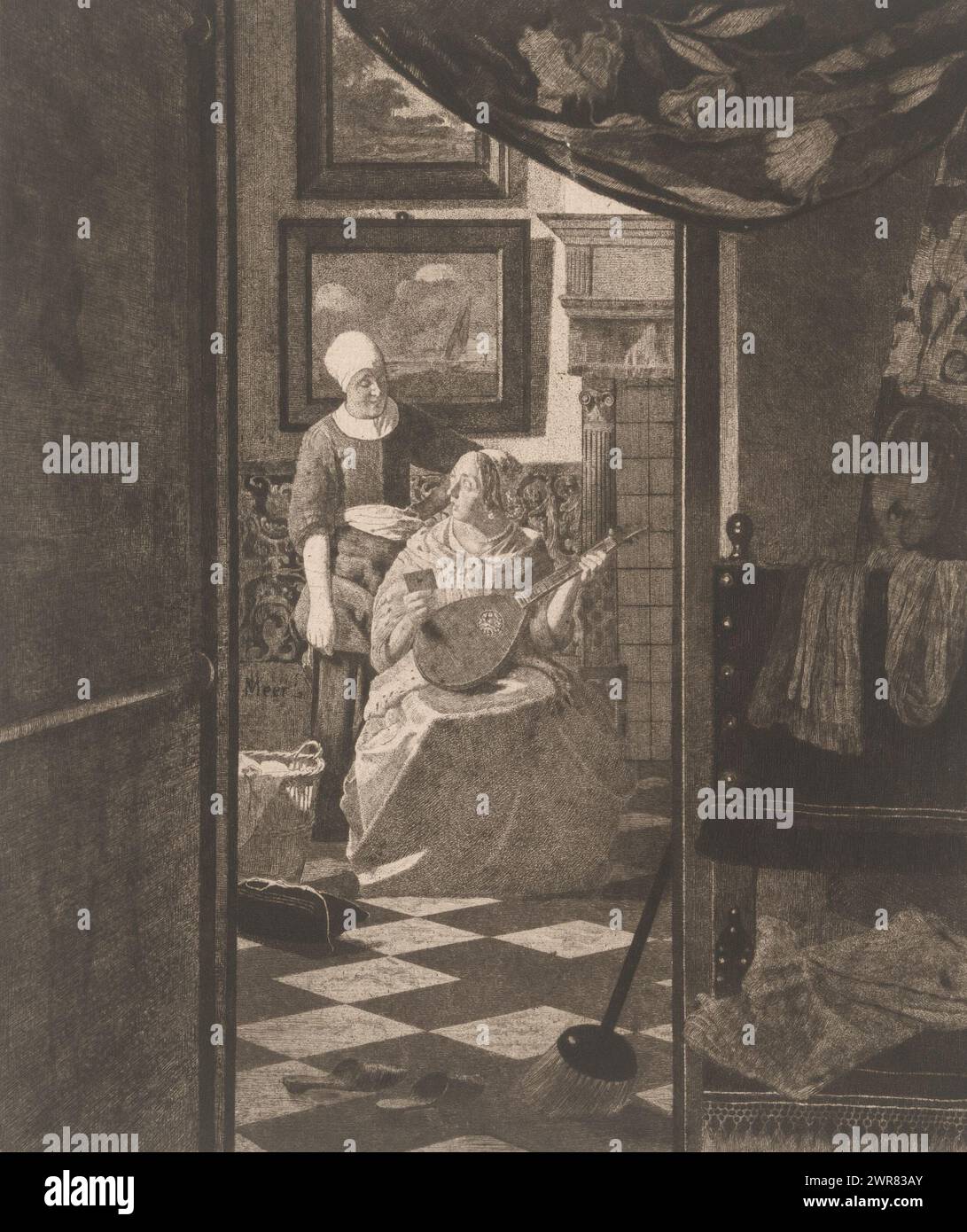 The Love Letter (original title), print maker: Jan Veth, (signed by ...